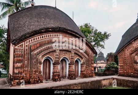 Baranagar. West Bengal, India. Char Bangla temple complex was built by ...