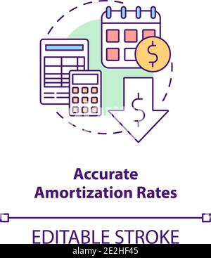 Accurate amortization rates concept icon Stock Vector Image & Art - Alamy
