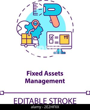 Fixed assets management concept icon Stock Vector Image & Art - Alamy