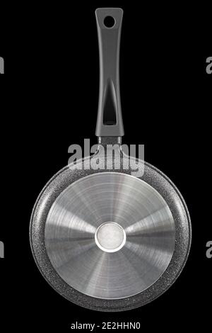 Frying pan rear view isolated on white background Stock Photo - Alamy