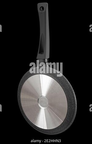 Frying pan rear view isolated on white background Stock Photo - Alamy