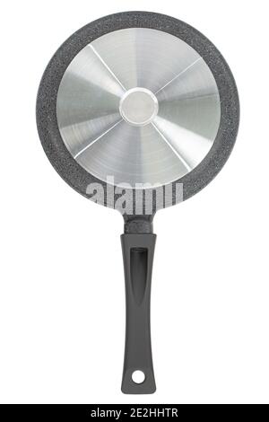 Frying pan rear view isolated on white background Stock Photo - Alamy
