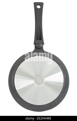 Frying pan rear view isolated on white background Stock Photo - Alamy