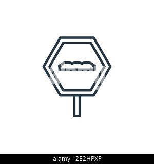 Speed Breaker Sign, Bump Ahead Warning Sign Vector Art Illustration ...