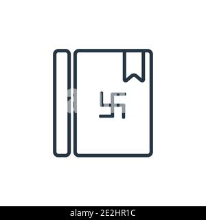 Vedas outline vector icon. Thin line black vedas icon, flat vector ...