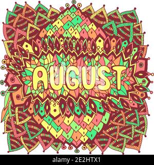 August the name of the month Stock Vector Image & Art - Alamy
