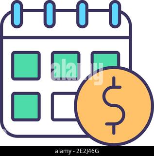 Monthly schedule RGB color icon Stock Vector Image & Art - Alamy