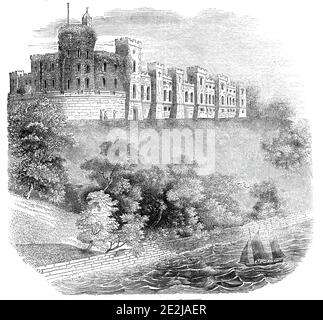 Norris Castle, Isle of Wight, England, seen here from the sea in the ...