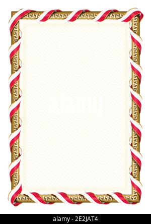 Vertical frame and border with Poland flag, template elements for your ...