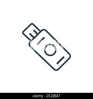 Plastic flash drive icon. Simple illustration of plastic flash drive ...