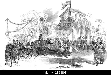 Her Majesty entering Gotha. Thuringia 1845. The Illustrated London News ...