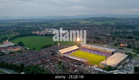 aerial view of Oldham Athletic Boundary Park stadium football ground ...