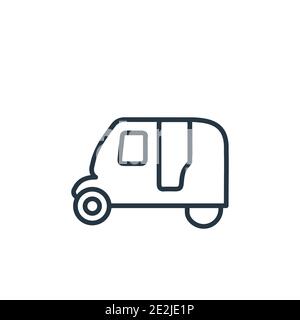 Rickshaw icon vector, filled flat sign, solid pictogram isolated on ...