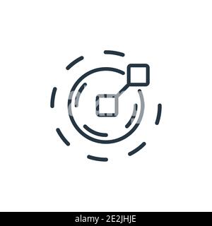Radius of a Circle vector concept linear icon or symbol Stock Vector ...