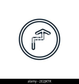 Right reverse bend sign isolated on transparent background illustration Stock Vector Image & Art ...