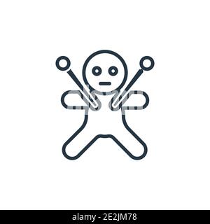 Voodoo doll vector icon. Flat style illustration. EPS 10 vector Stock ...