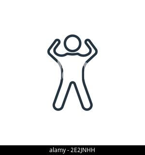 cartoon man with arms open icon over white background, vector ...