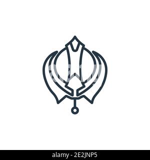 Sikhism icon. Simple element from digital disruption collection. Line ...