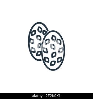 shaobing icon Black line art vector in black and white outline set ...