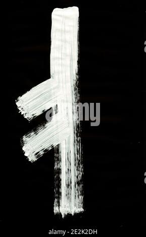 Medieval Runes 016 O Stock Photo - Alamy