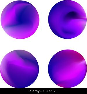 A set of circular gradients. Multicolored purple sphere. Modern ...