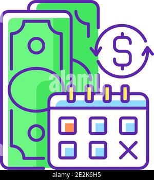 Regular payments RGB color icon Stock Vector Image & Art - Alamy