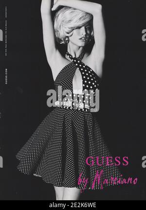 poster advertising GUESS by Marciano with Heide Lindgren actress in ...