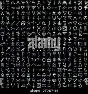 Alchemical Symbols Urine Inverted Stock Photo - Alamy