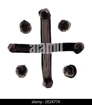 Alchemical Symbols Distilled Vinegar Two Inverted Stock Photo - Alamy