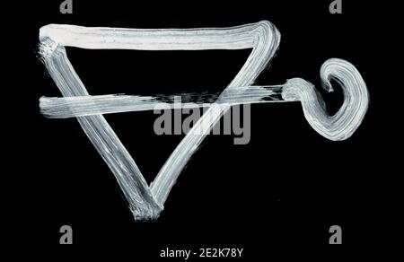 Alchemical Symbols Earth Inverted Stock Photo - Alamy