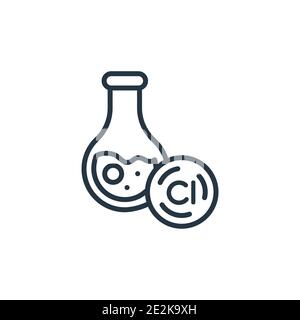 chlorine vector icon isolated on transparent background, chlorine logo ...