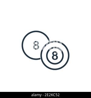 Eightball, Billiards icon sign. Round symbol on bright colourful ...