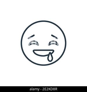 Drooling Saliva Emoticon Tongue Face Cartoon Stock Vector Image & Art ...