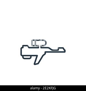 Paintball icon. Flat sign element from extreme sport collection ...