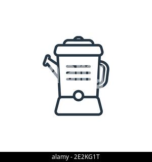 Percolator outline vector icon. Thin line black percolator icon, flat ...