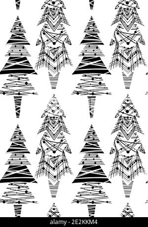 Christmas seamless pattern with toys. Scandinavian style. Vector ...