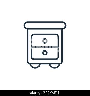 bedside lamp vector icon editable stroke outline icons for web and ...