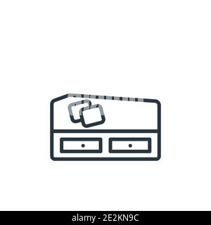 daybed outdoor furniture line icon vector. daybed outdoor furniture ...