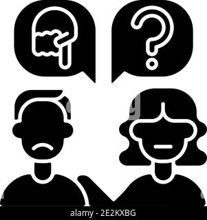 cyber victim support cyberbullying glyph icon vector illustration Stock ...