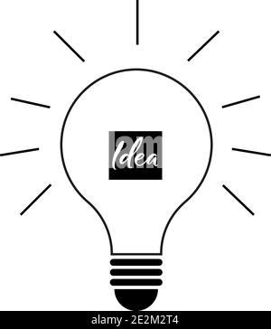 bulb light line style icon Stock Vector Image & Art - Alamy