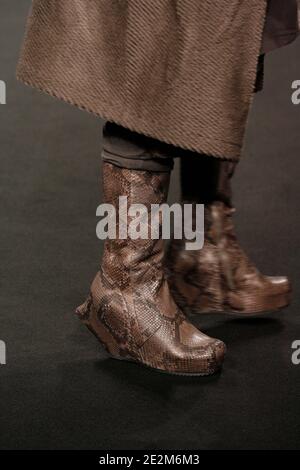 A model wears a creation for Rick Owens' Spring-Summer 2022 ready-to ...