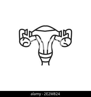 Birth control linear icon. Female contraceptive. Unplanned pregnancy ...
