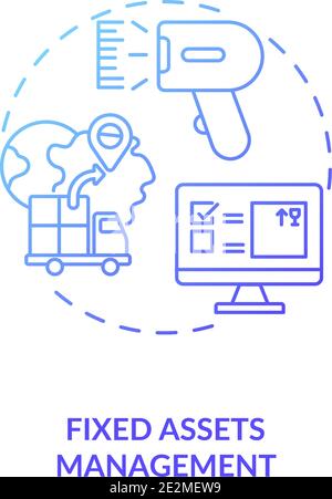 Fixed assets management concept icon Stock Vector Image & Art - Alamy