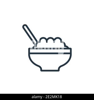 bowl barley grain line icon vector illustration Stock Vector Image ...
