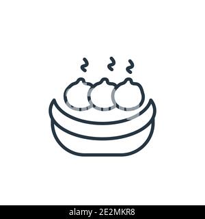 Dumpling baozi icon outline vector. Bun food. Bao dimsum Stock Vector ...
