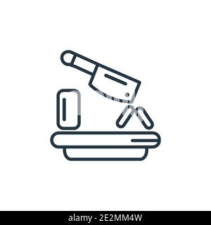Beef sausage outline symbol. Butchery sausages menu. Vector ...
