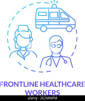 Frontline healthcare workers concept icon Stock Vector Image & Art - Alamy