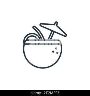 Coconut fruit icon editable, single. Vector illustration of coconut ...