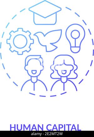 Human capital blue gradient concept icon Stock Vector Image & Art - Alamy
