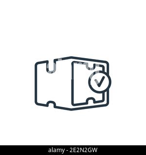 Shopping packs icon. Outline shopping packs vector icon color flat ...